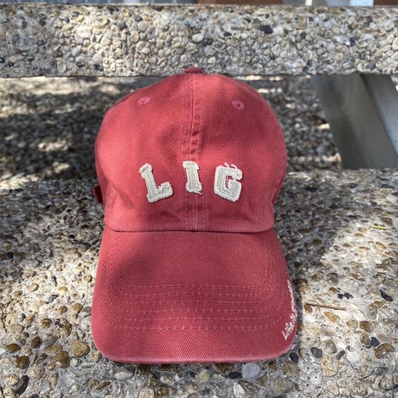 Life Is Good vintage hat in a burgundy/reddish color... - Depop