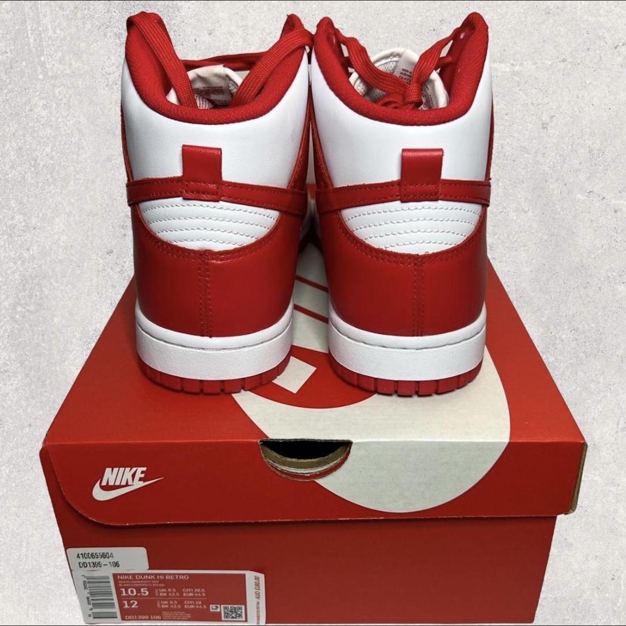 Nike dunk High tops “champion red” Us Mens size 9... - Depop