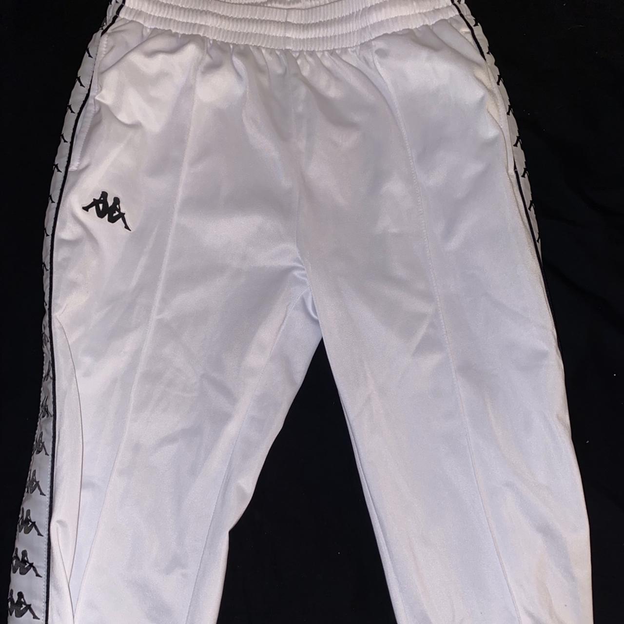 Kappa Track Panta White and black Bottom of the legs... - Depop