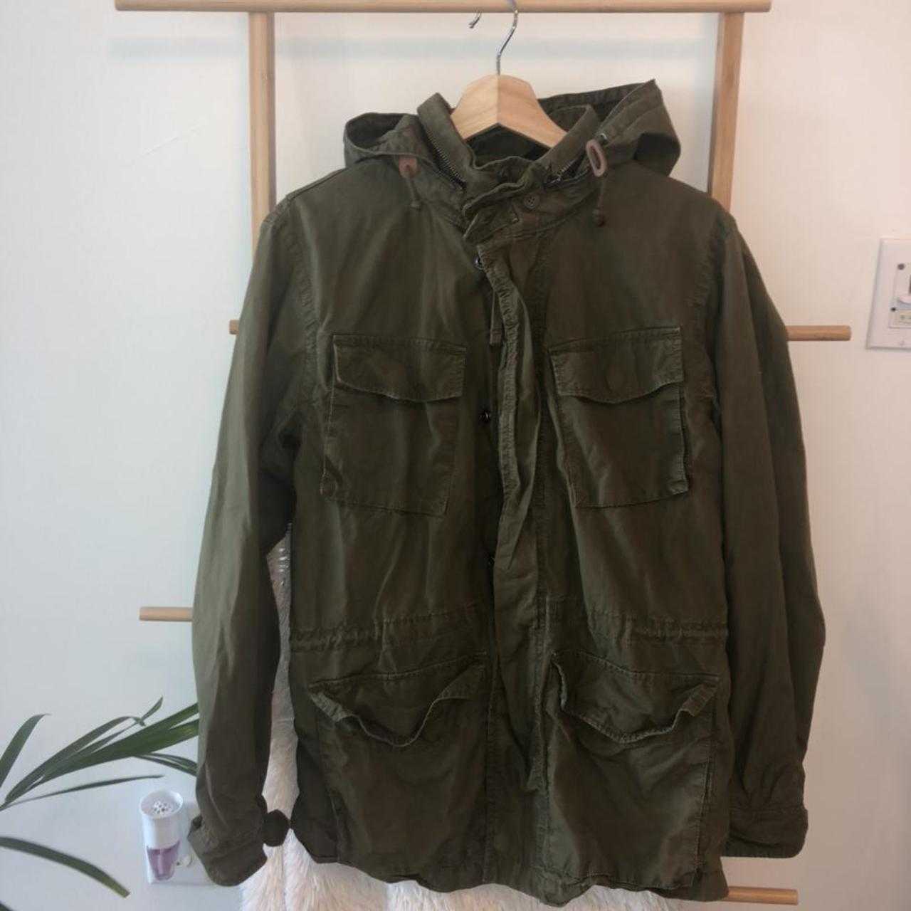 Gap Olive Green Lightweight Cargo Jacket - Depop