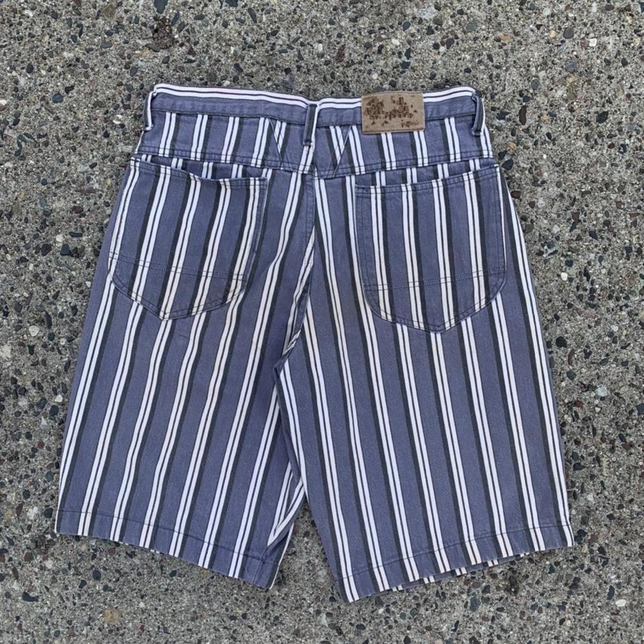 Vintage Girbaud Striped Denim Shorts/Tagged 32” Fits... - Depop