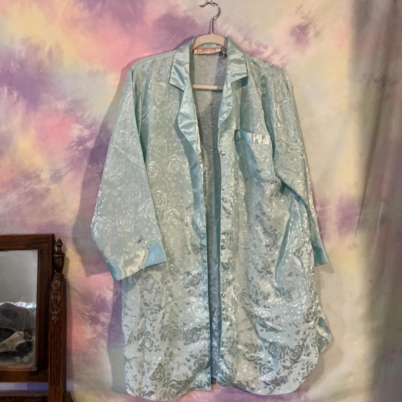 2 Piece Set Silk Rose Robe Silk Cinderella Slip - Depop