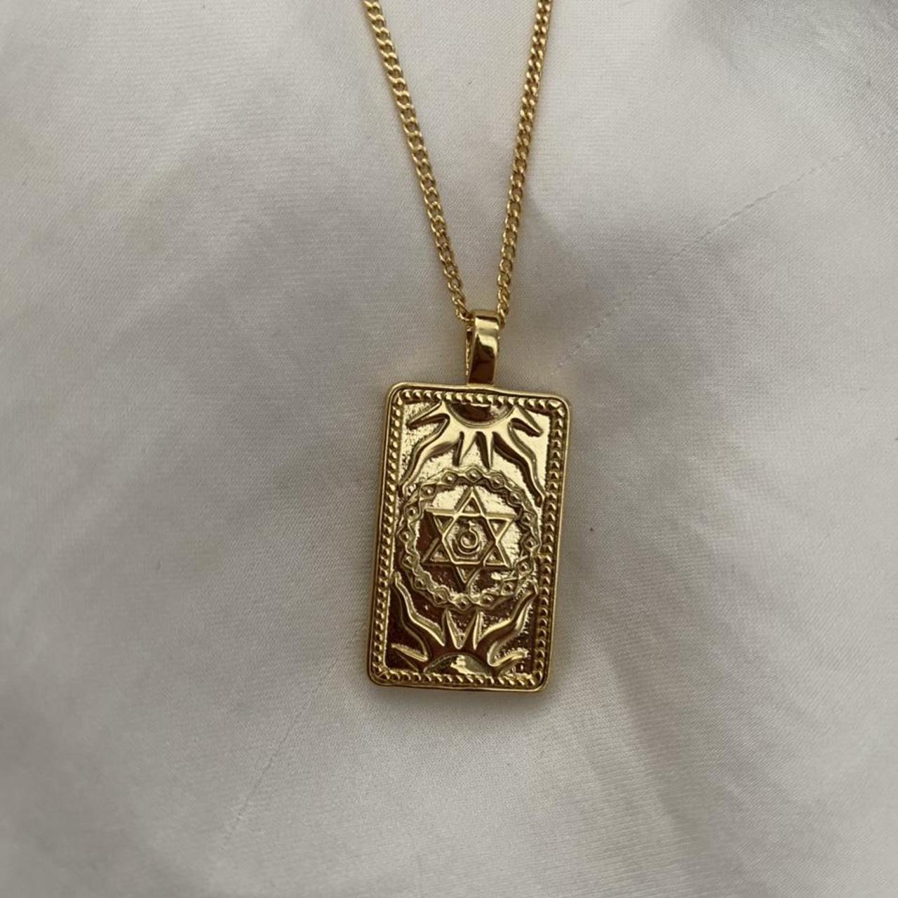 Handmade Reversible 18K Real Gold Plated Rectangle... - Depop