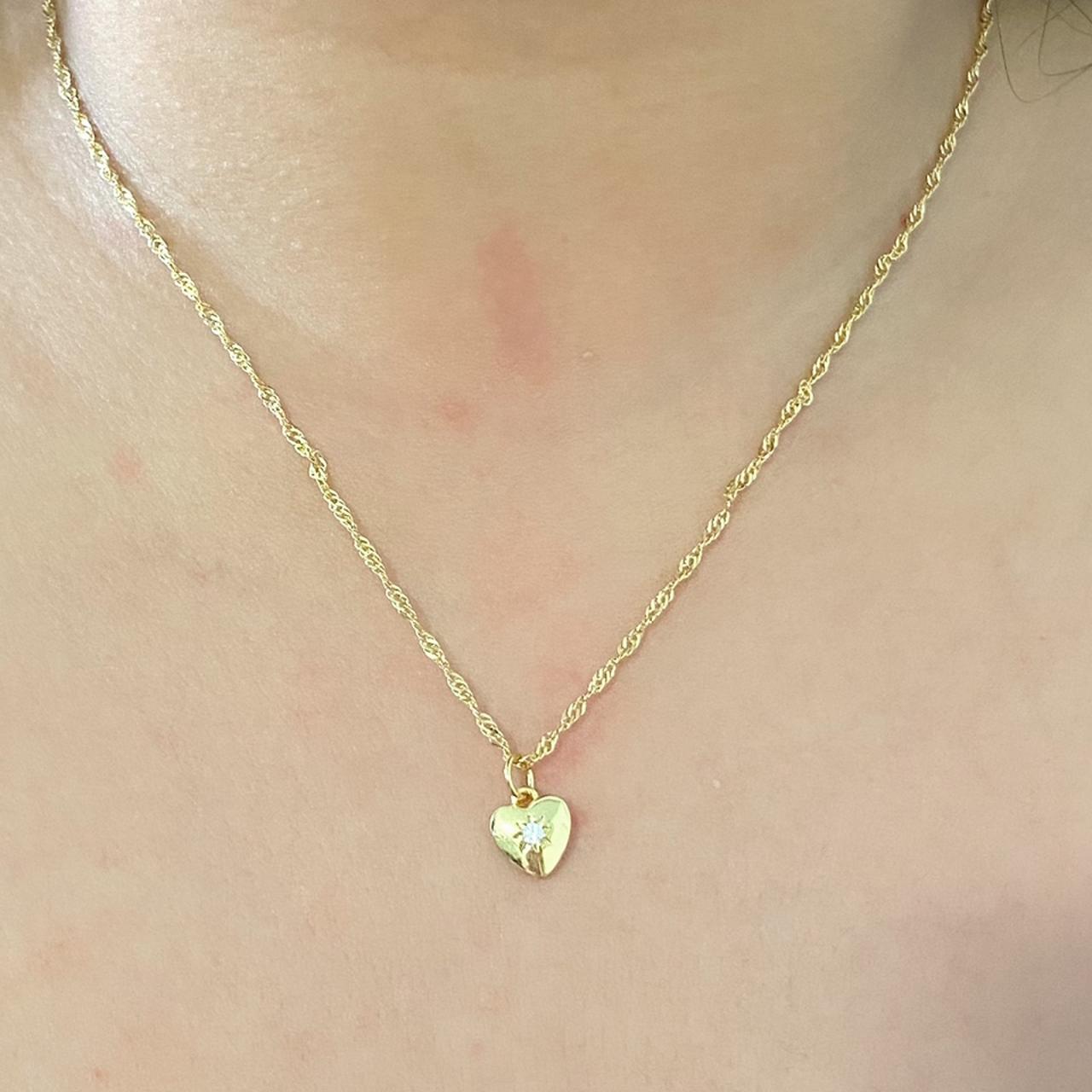 Stunning Handmade 18k Gold Plated Love Heart Sun Depop