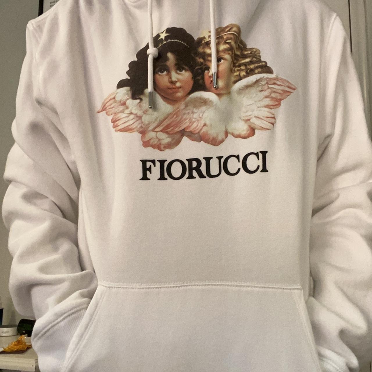 Fiorucci sweatshirt white ( designer hoodie) retails... - Depop
