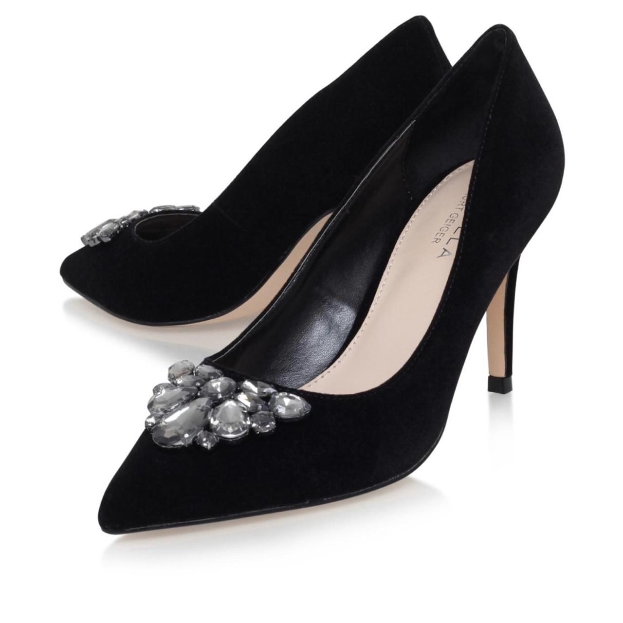 KRAY JEWELLED Grey Mid Heel Court Shoes by CARVELA. ... - Depop