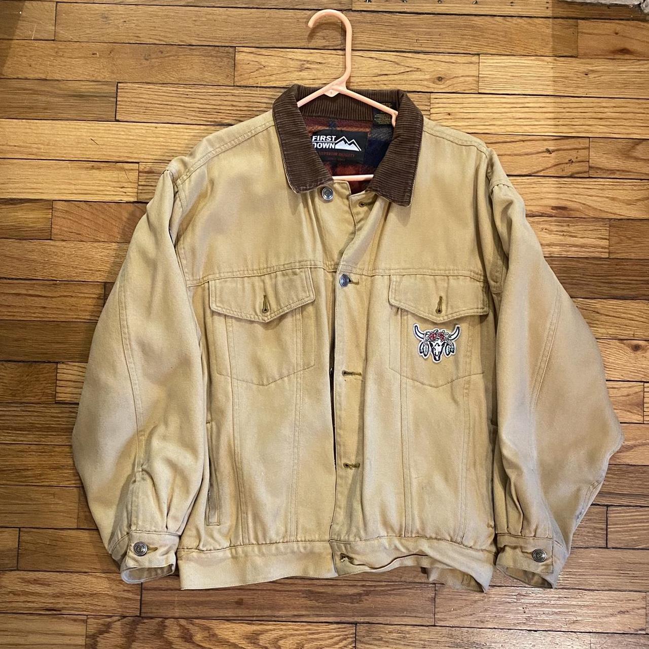 First down jacket with some custom patches added - Depop