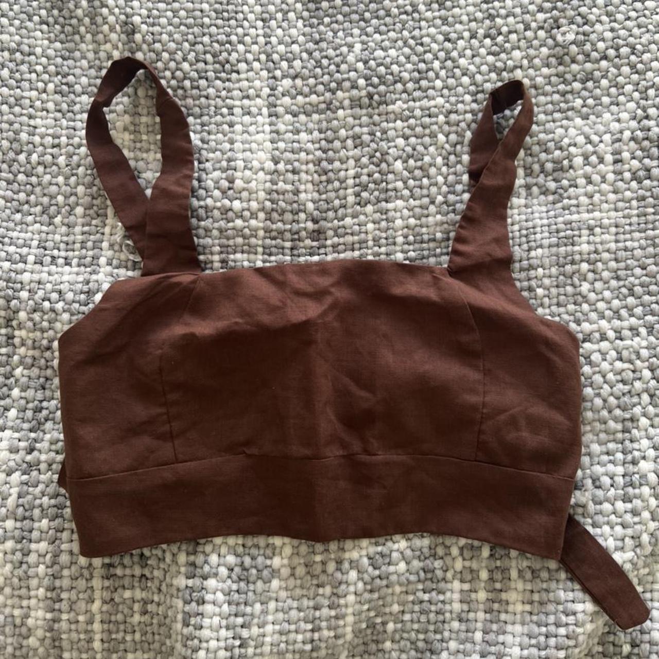 Women's Brown Crop-top | Depop