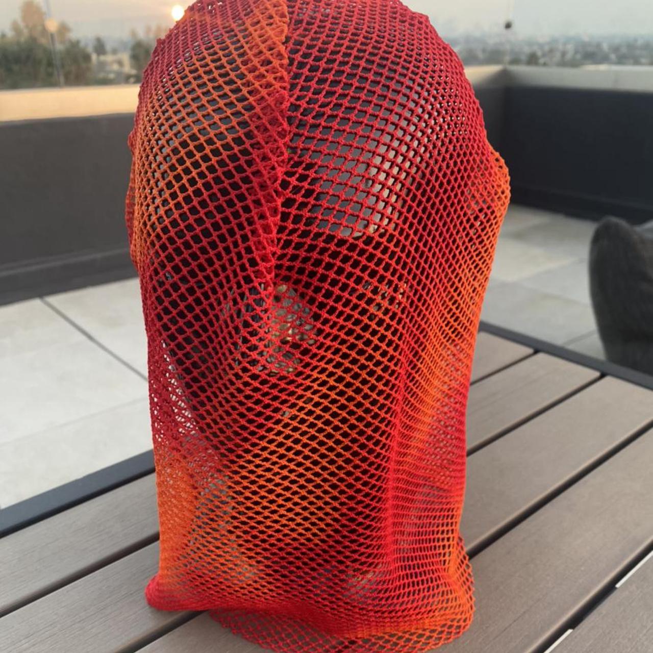 Red Mesh Execution Mask🤞🏾 Custom made by me! #mask... - Depop