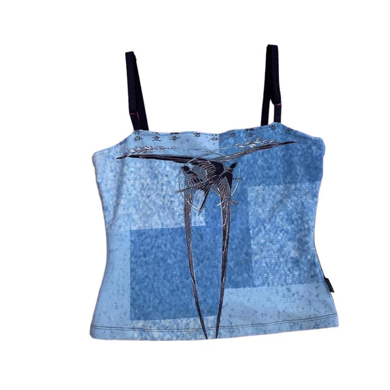 amazing graphic futuristic cami tank top by the y2k... - Depop