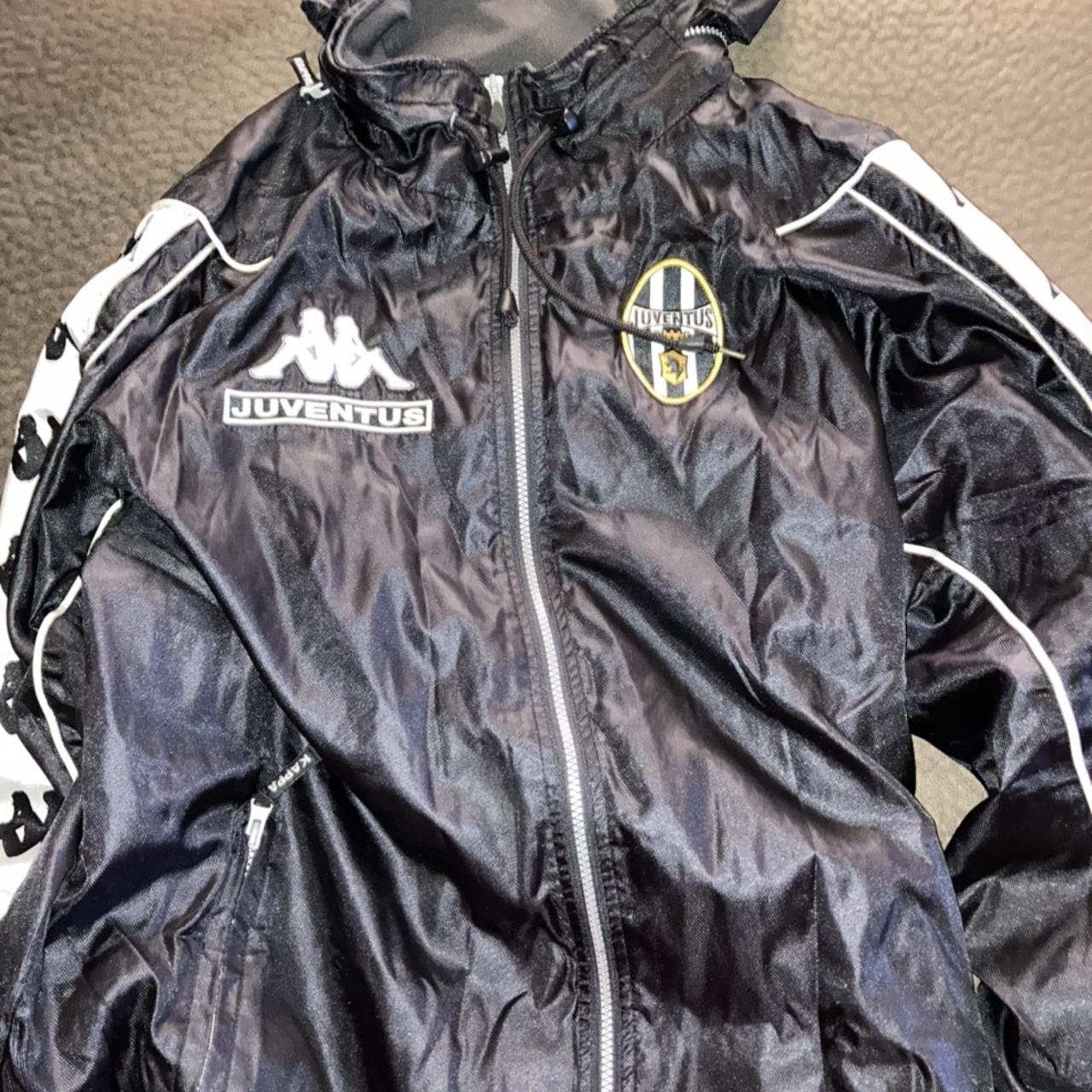 Kappa Men's Black and Grey Coat | Depop