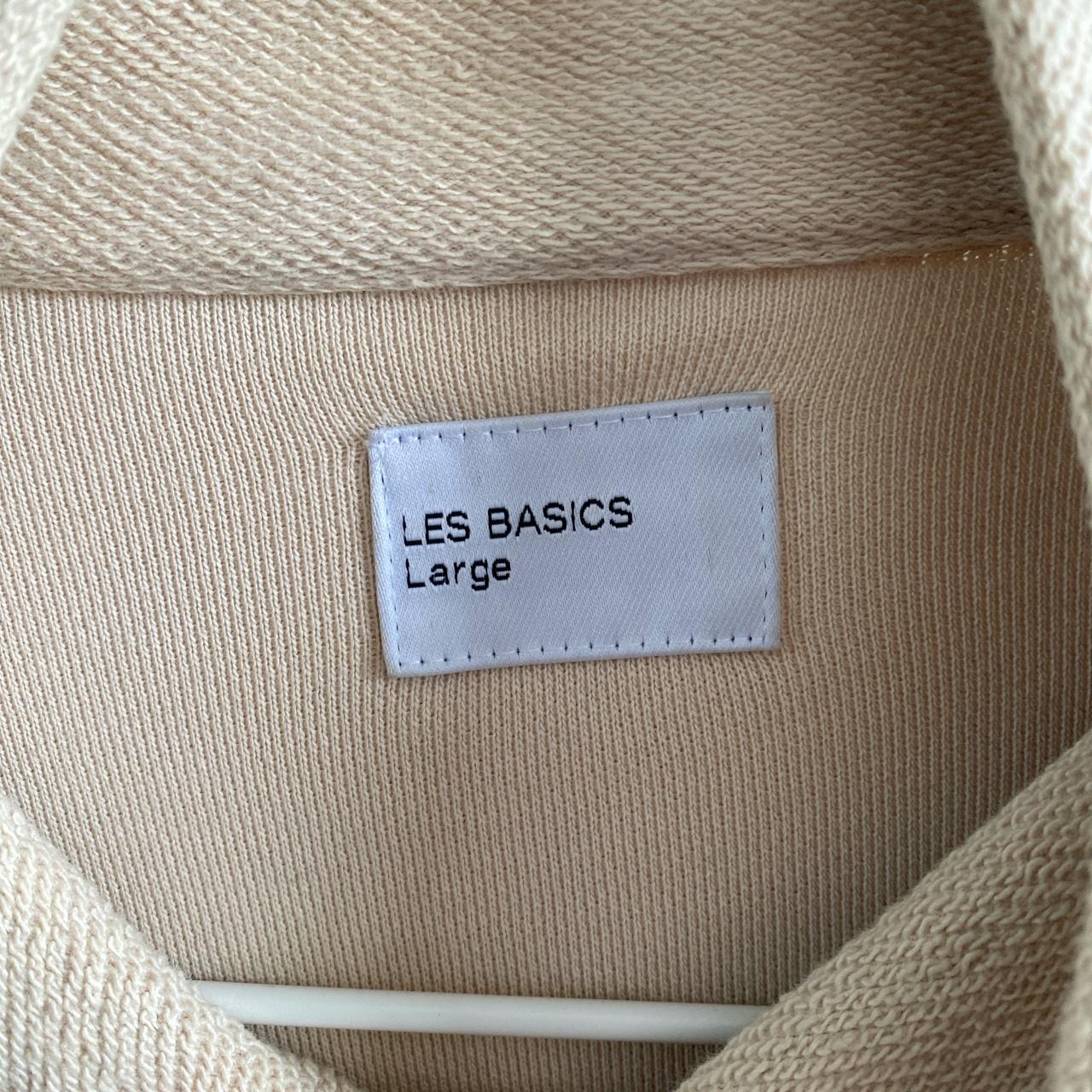 LES BASICS 100% COTTON LIGHT CREAM OVERSHIRT. SIZE... - Depop