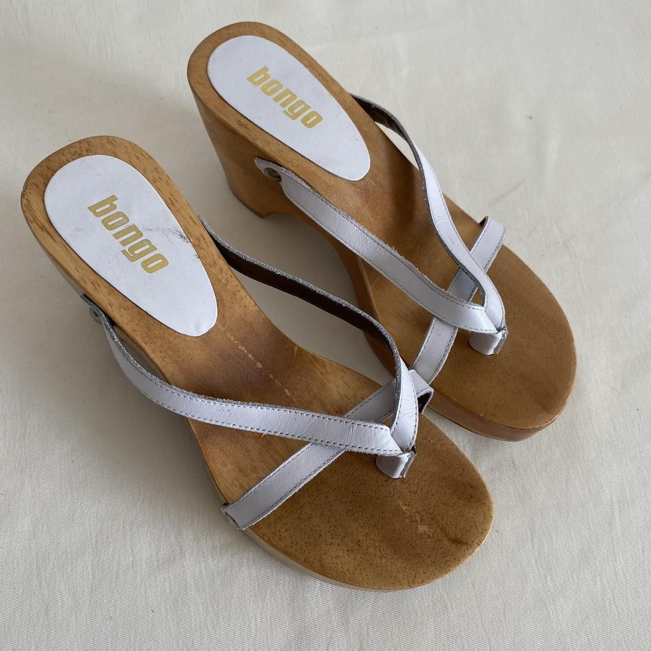 Bongo 2k platform heels Leather top Size 7 Made... - Depop