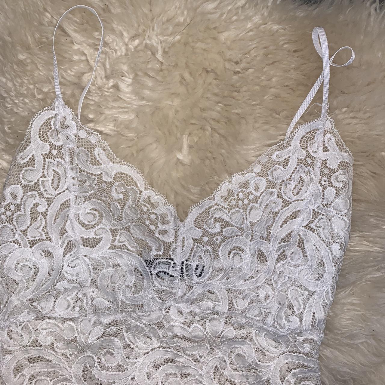 Pretty little thing white lace bodysuit Perfect... - Depop