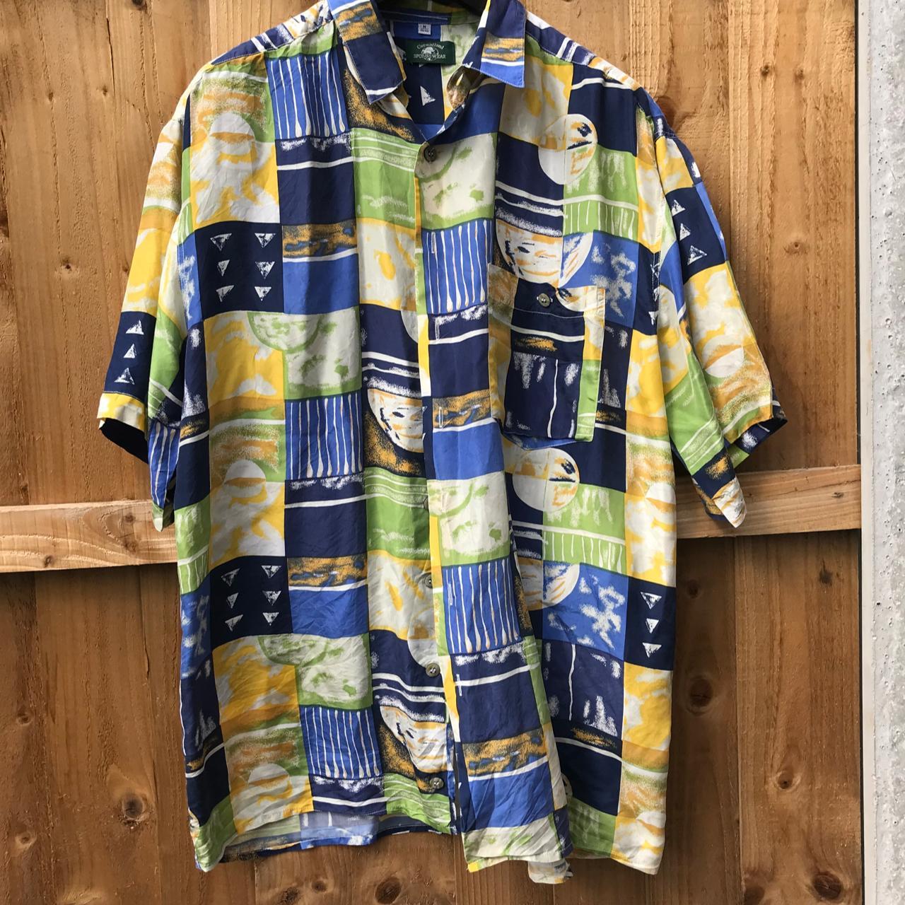Bright Statement Multi Shirt with Fun Design.... - Depop