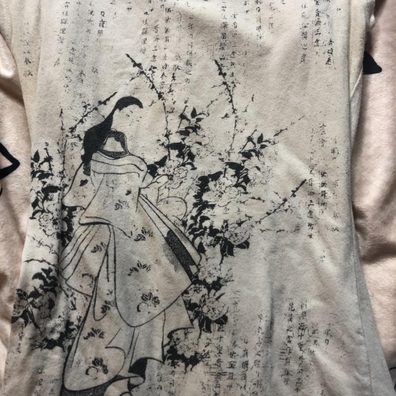 Y2K Japanese lady graphic tshirt. Soft and on the... - Depop