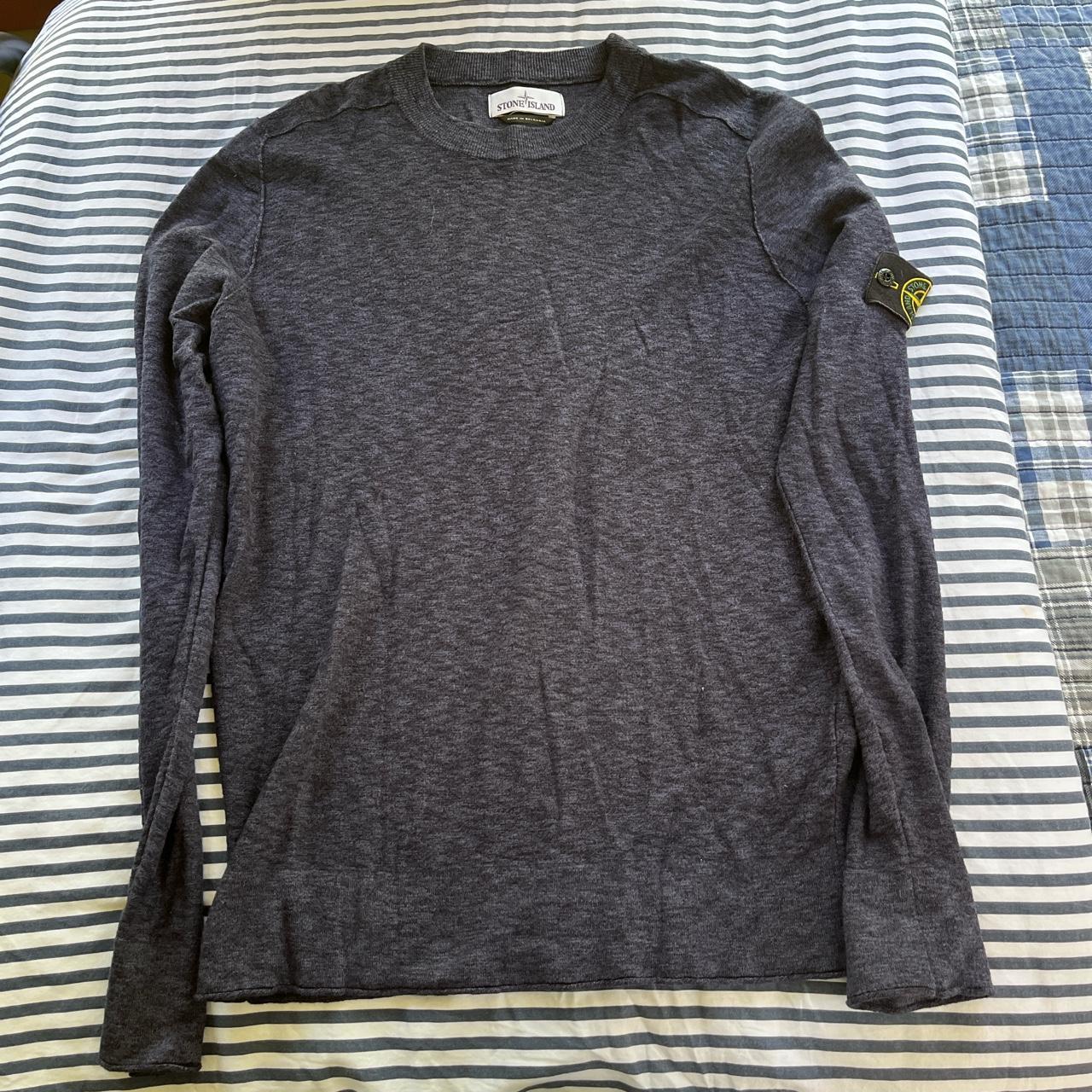 Stone Island Knit Pullover - Navy Blue This has... - Depop