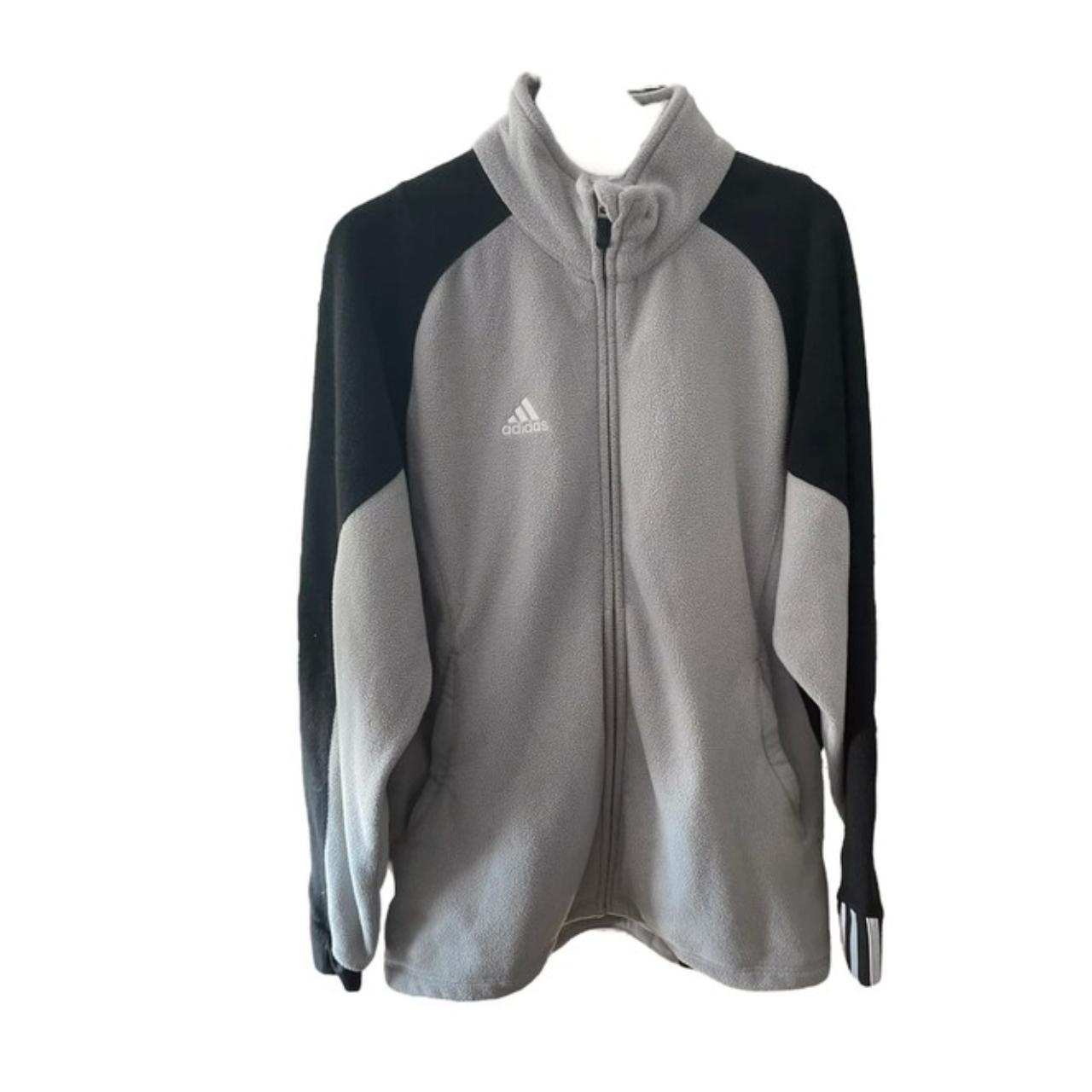 Vintage Adidas fleece jacket Oversized small - Depop