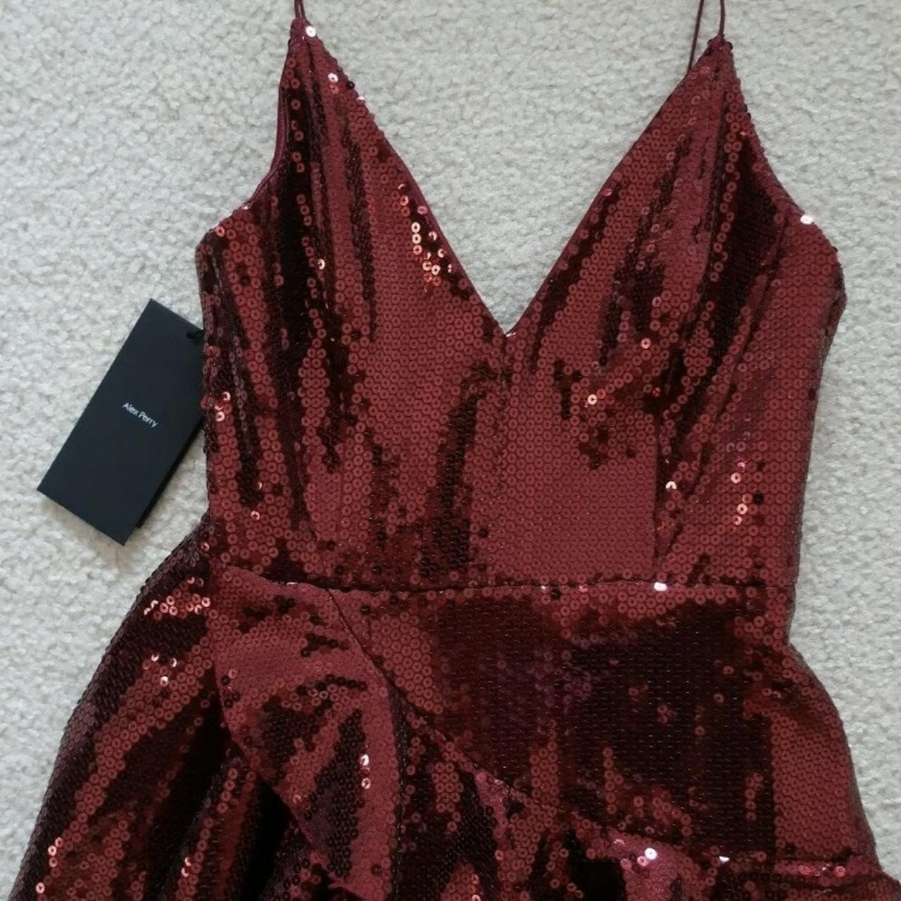 ALEX PERRY 'PAXTON' DRESS SIZE 6 BORDEAUX RRP... - Depop