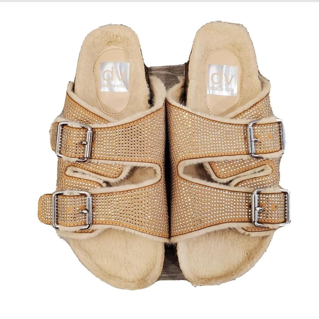 Dolce Vita Women's Cream Slides | Depop