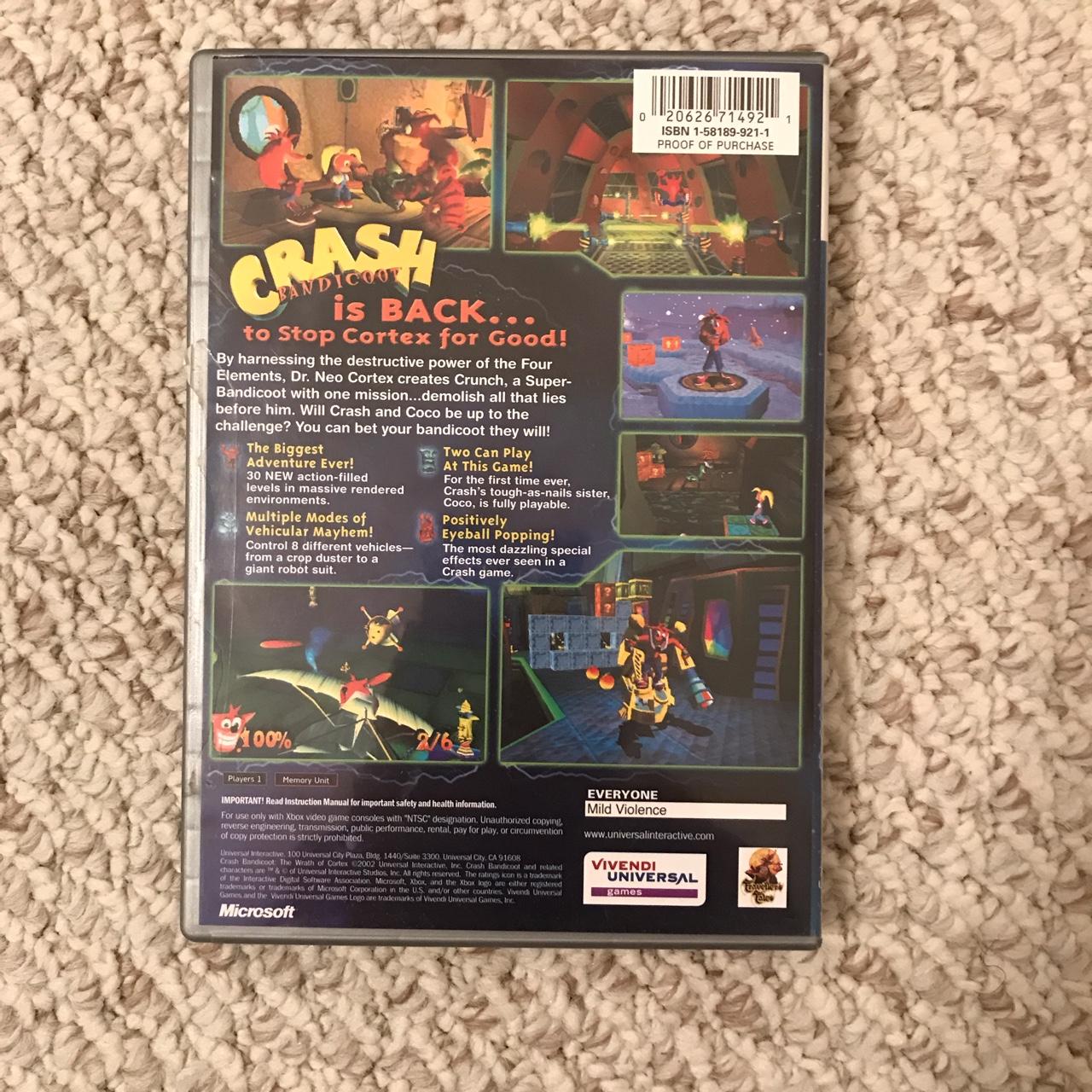 Original Xbox Crash bandicoot, with manual, plays as... - Depop