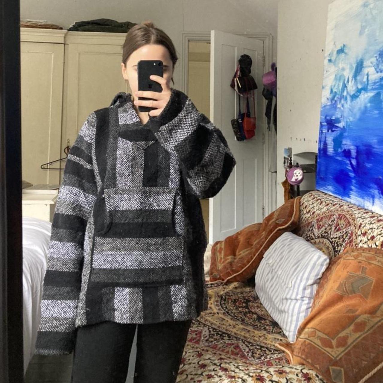 Grey/black super comfy hoody Thick-... - Depop