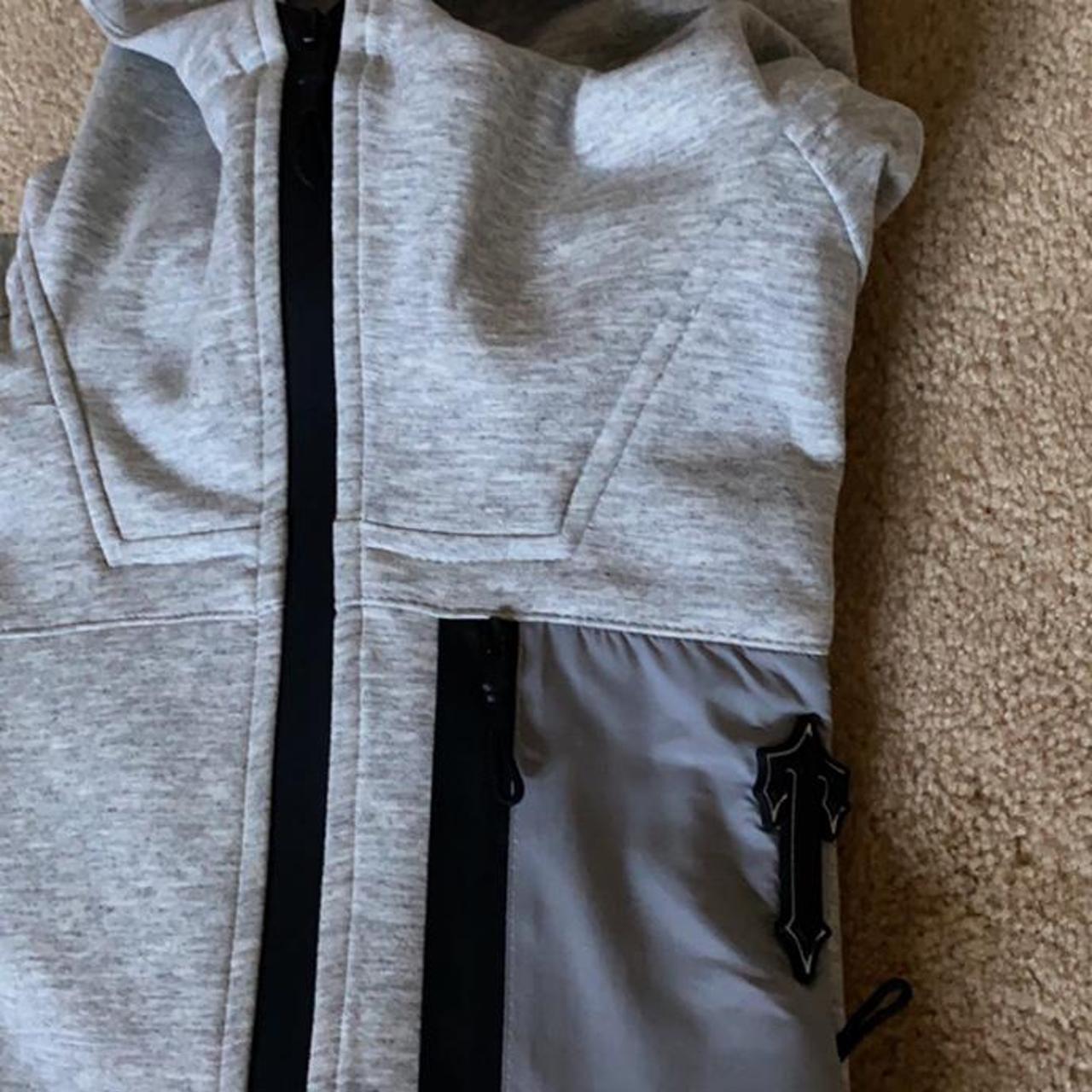 Trapstar tech fleece tracksuit grey T-fleece... - Depop