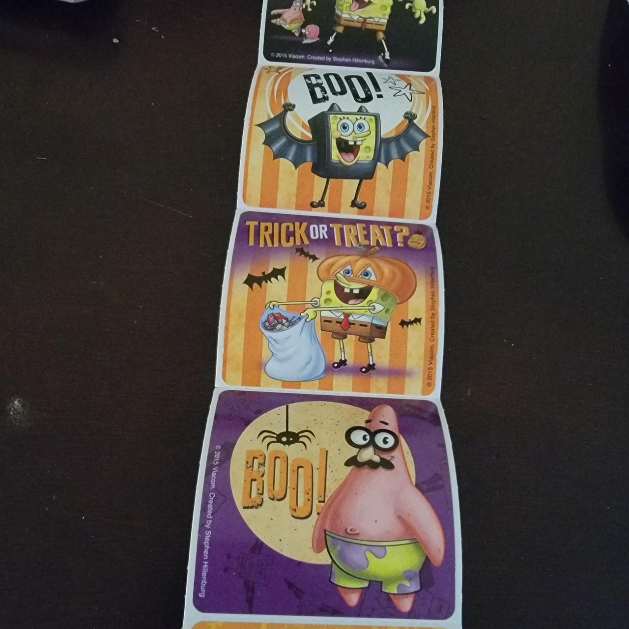 5 smile maker halloween spongebob stickers... - Depop