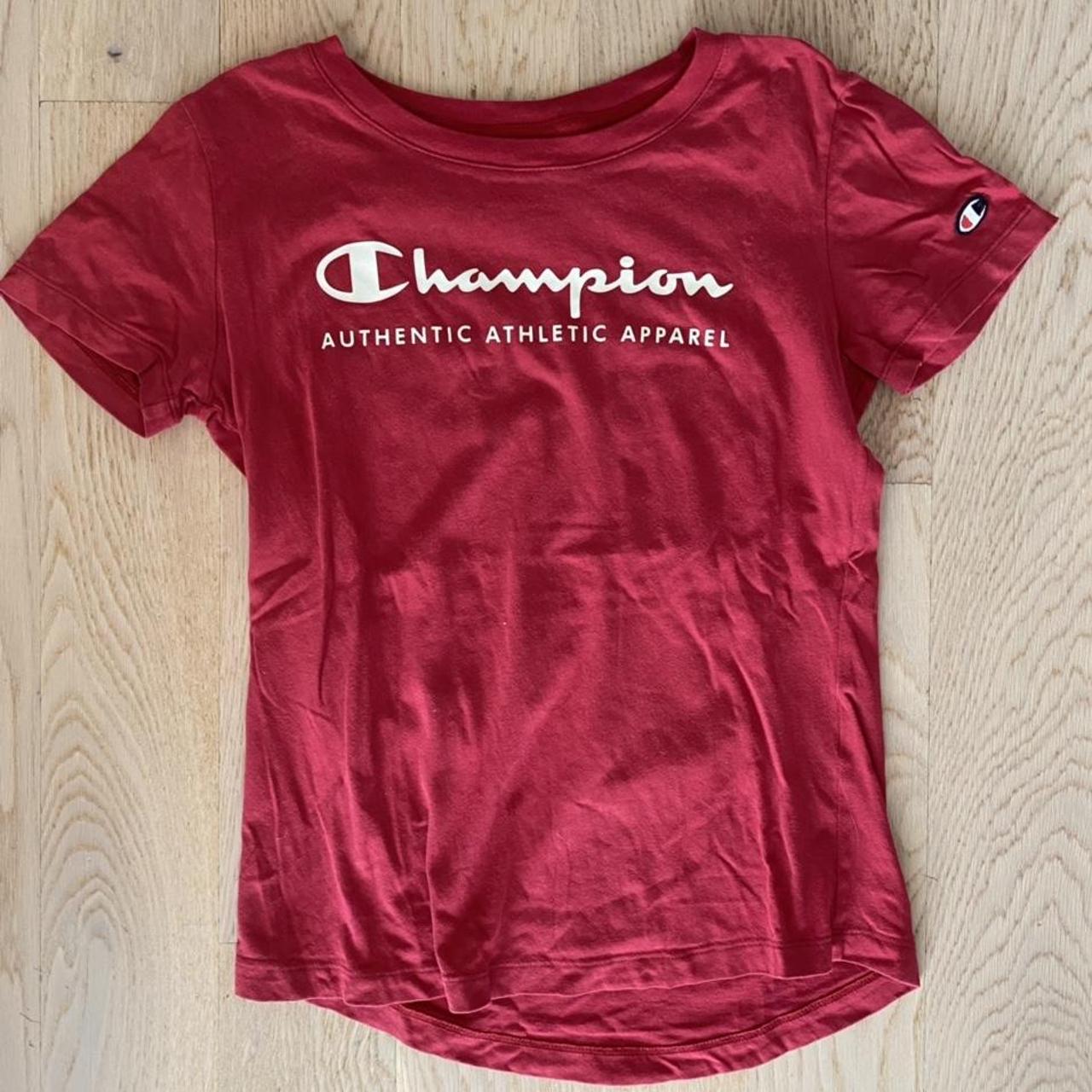 red champion t-shirt #red #champion #shirt - Depop