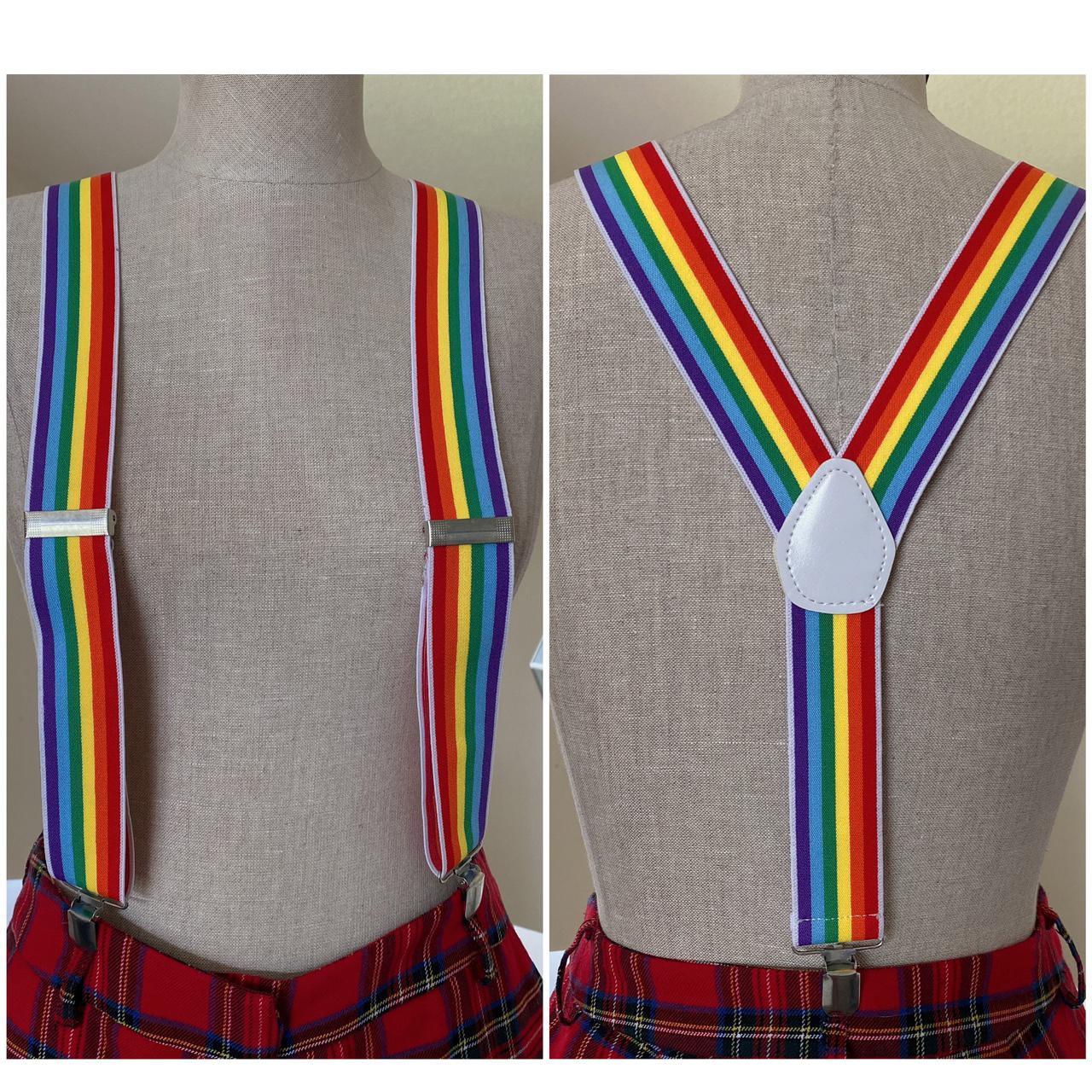 BODYRAGE Rainbow & Black Suspenders 🌈🌈🌈 Details:... - Depop