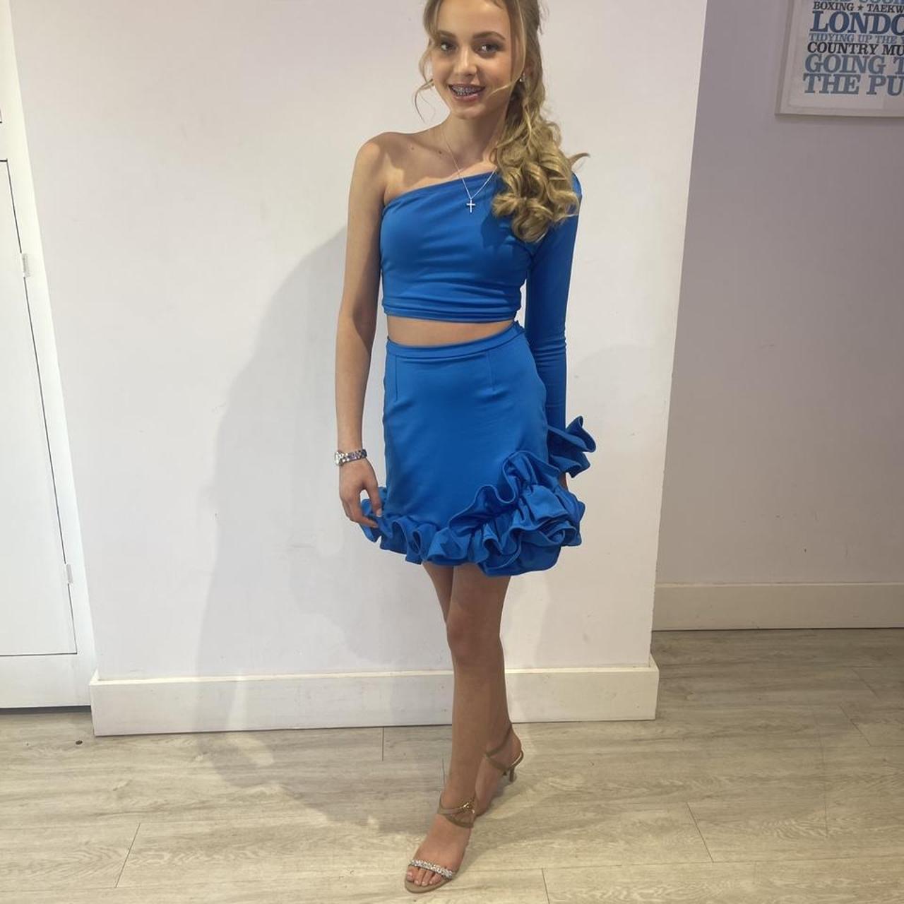 Custom made 2 piece outfit in Size 4 Like brand new... - Depop