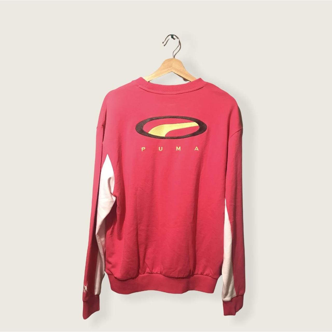 Puma authentic 90s retro fuchsia purple sweatshirt... - Depop