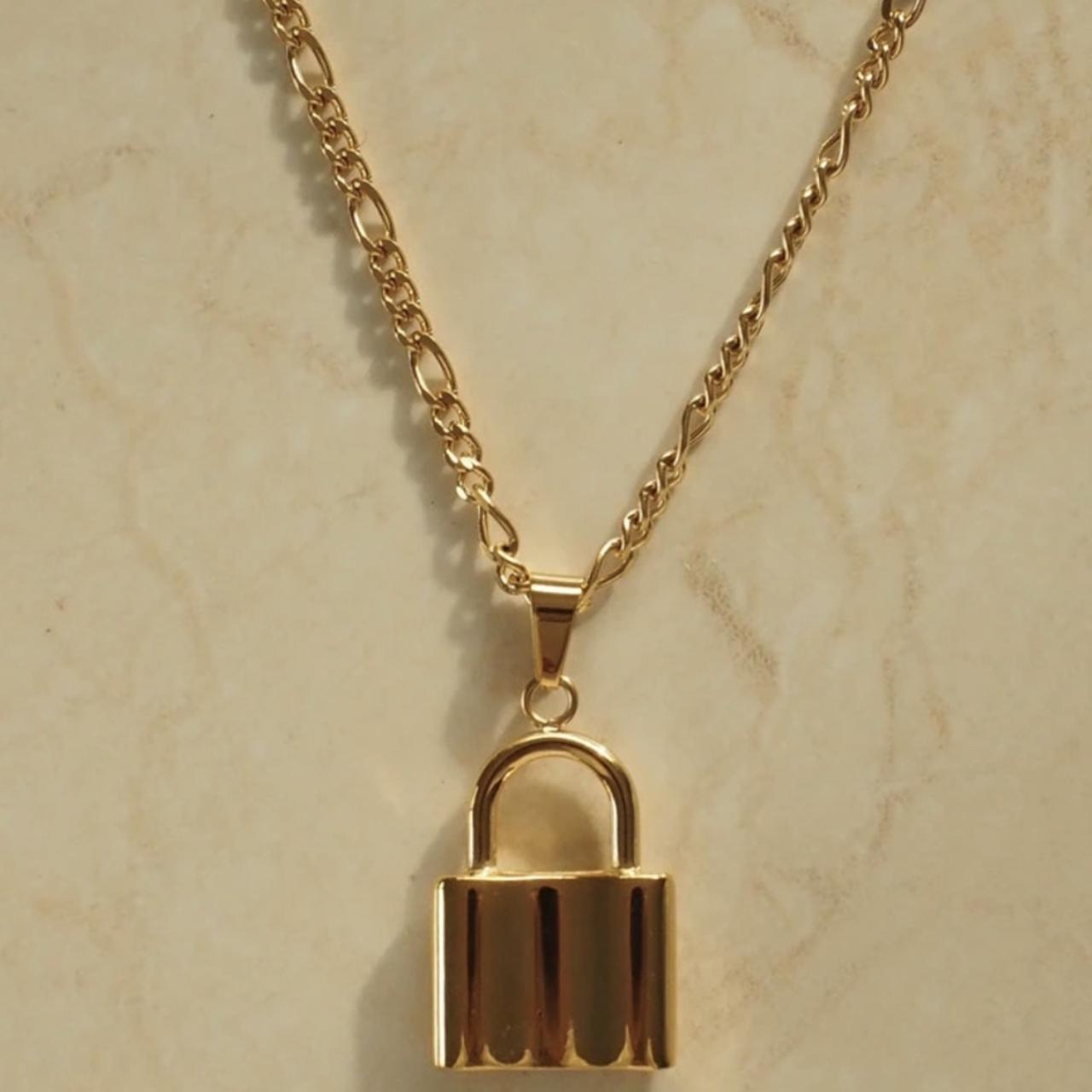 Katheryn Loche 18K GOLD PLATED - STATEMENT LOCK... - Depop