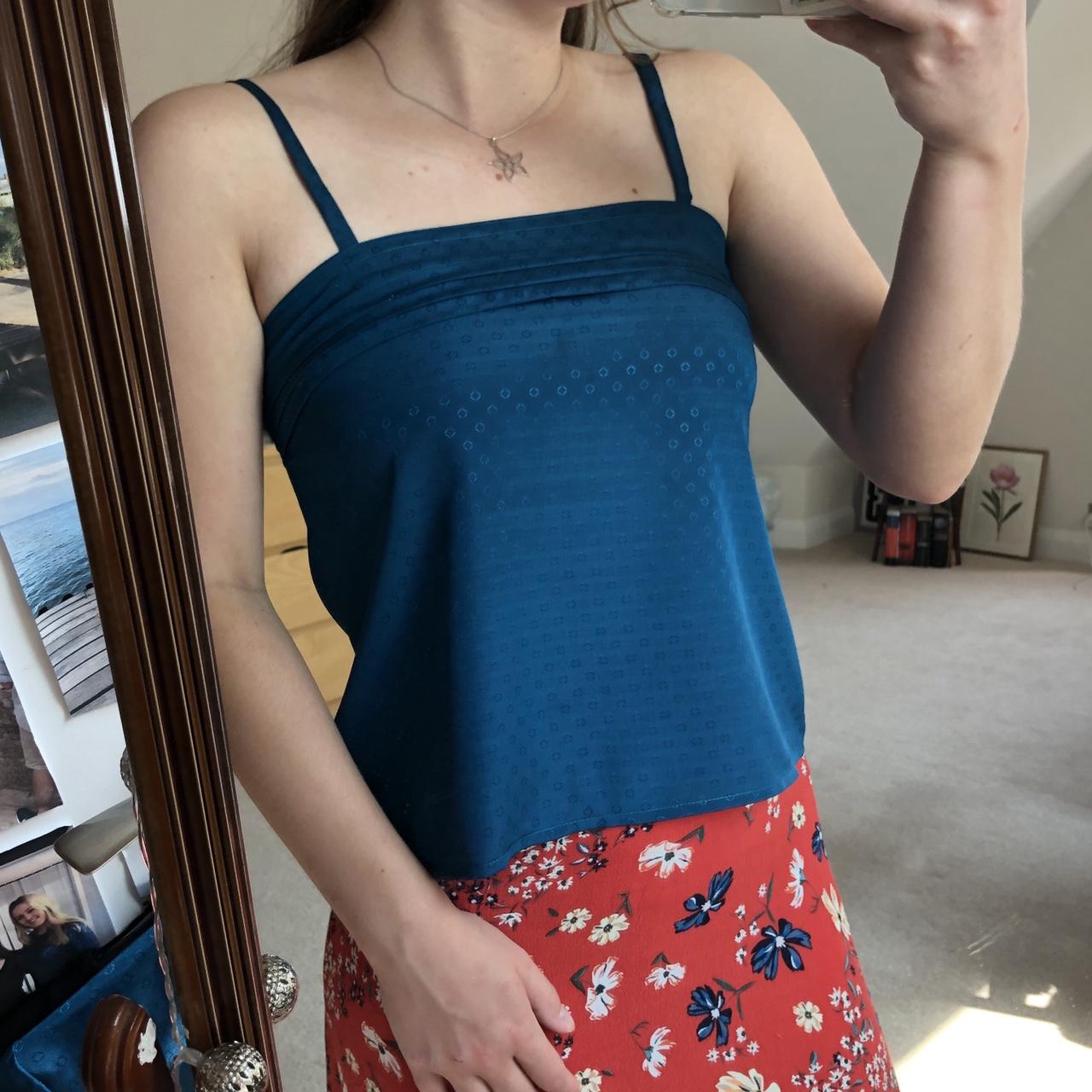 Gorgeous blue vintage cami top - European size... - Depop