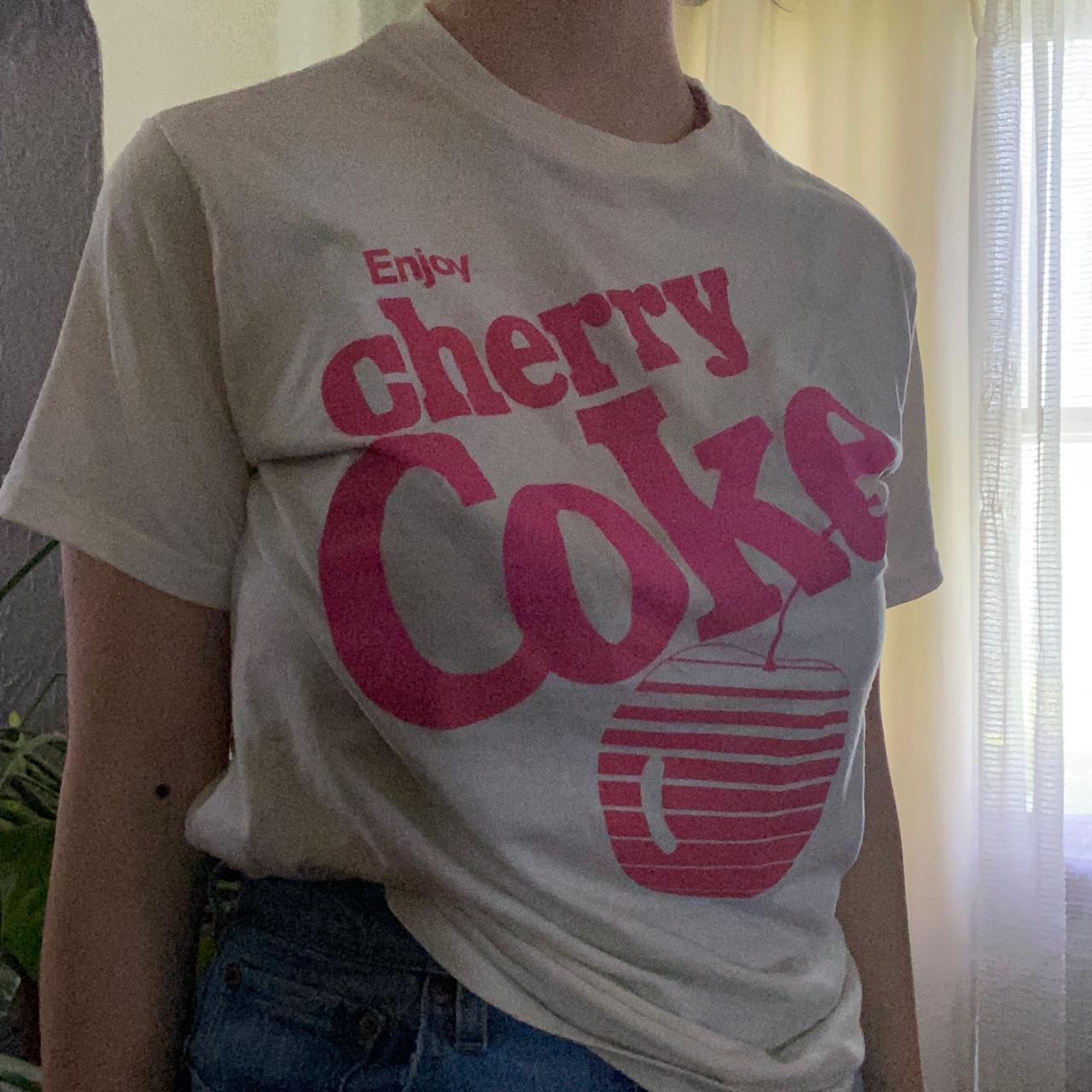 🍒COOL VINTAGE styled cherry coke shirt! The colors... - Depop