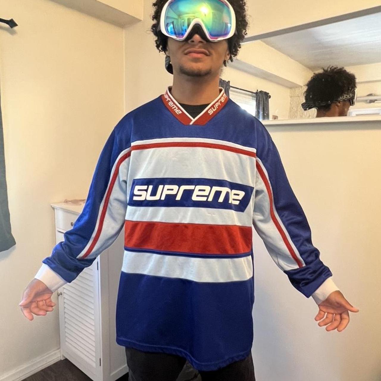 Supreme jersey Only flaw is on the front a string... - Depop