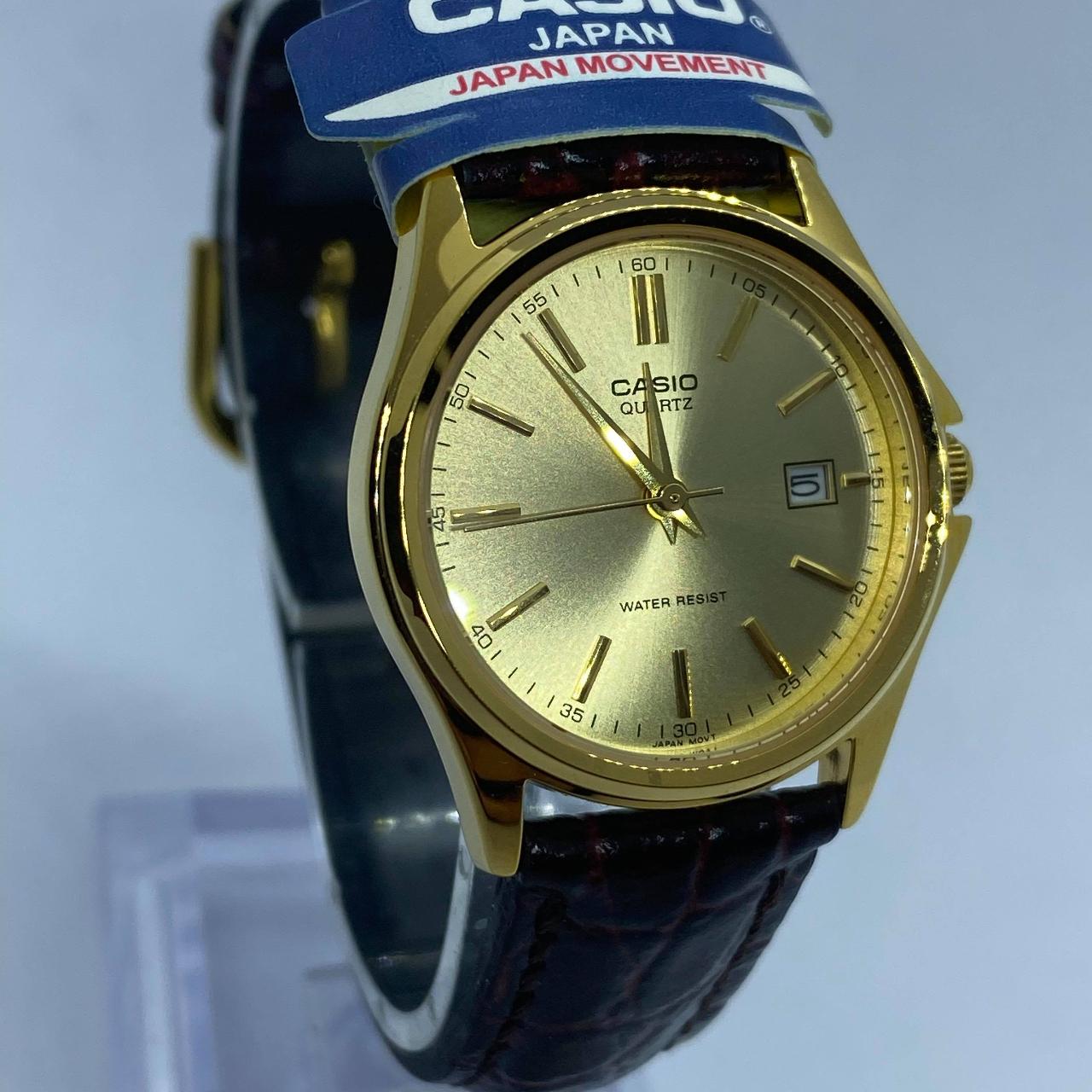 CASIO Small Size with Leather Brown Band WATCH FOR... - Depop