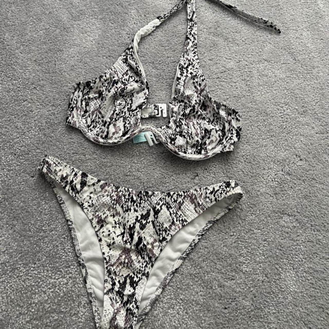 Boux Avenue Women's Black and White Bikinis-and-tankini-sets | Depop