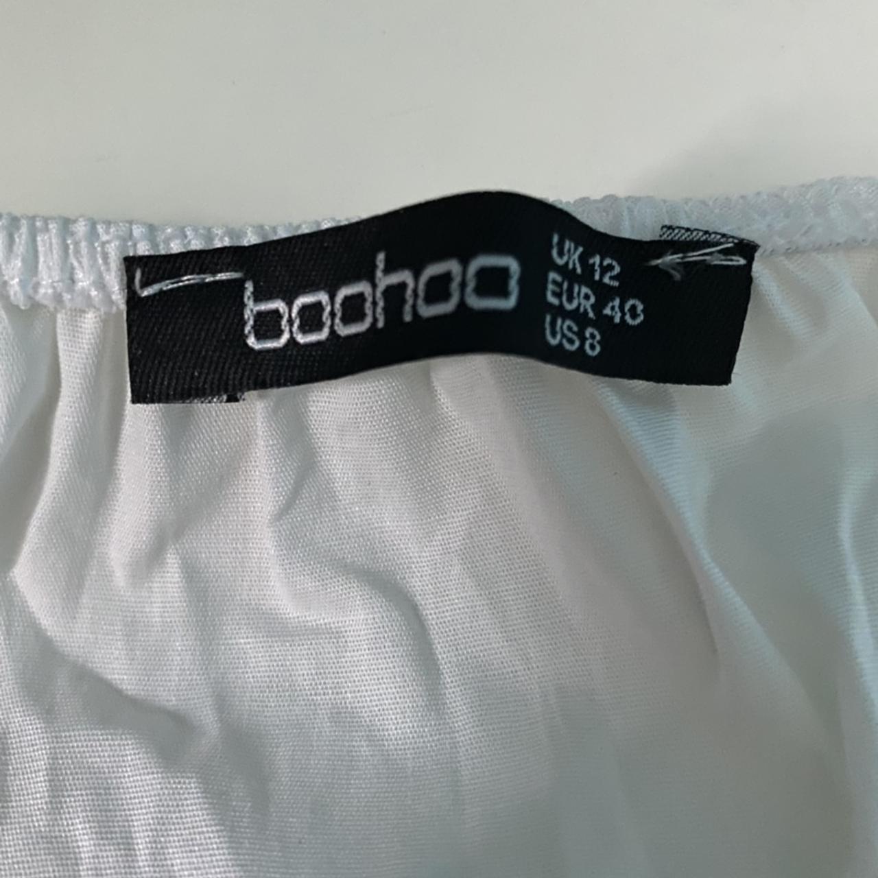 Boohoo white smock dress #boohoo #smockdress - Depop
