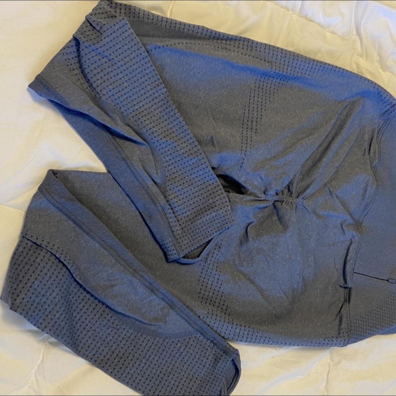 gymshark vital rise seamless leggings in blue marl.... - Depop