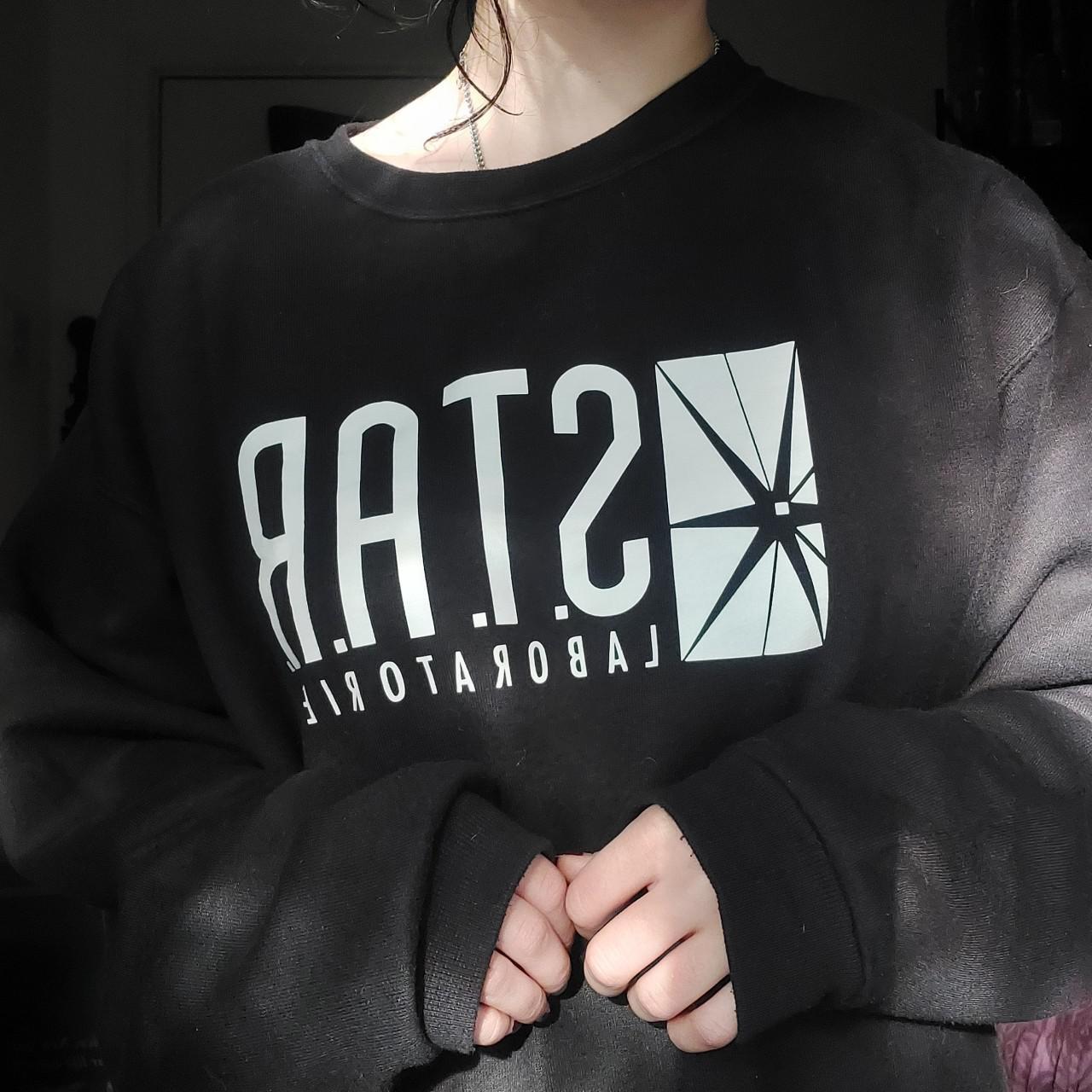 Women's Black and White Sweatshirt | Depop