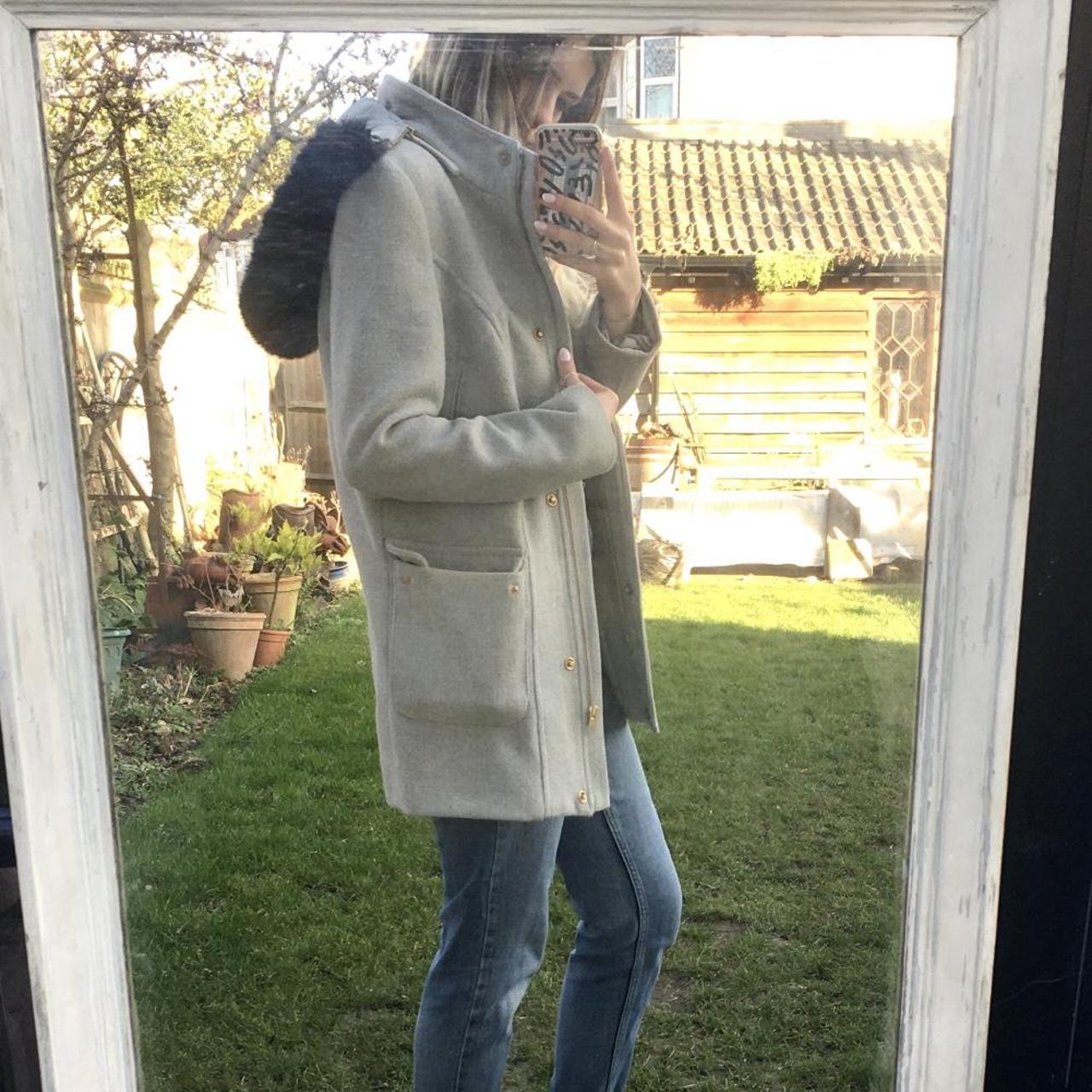 Monsoon grey wool-blend winter coat Super warm,... - Depop