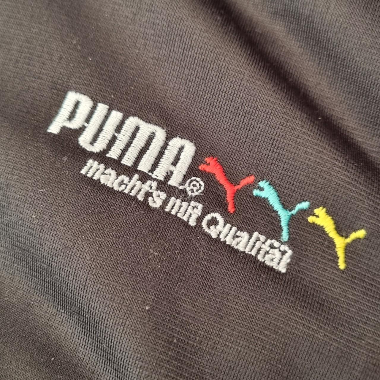 Blue and Black Puma Jacket Size: L Condition:... - Depop