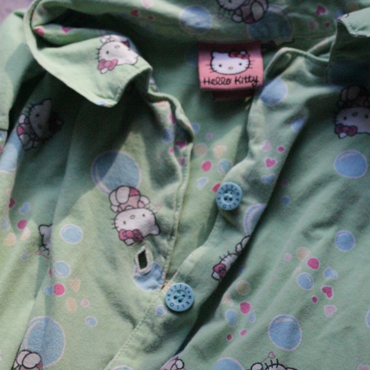 y2k Hello Kitty button up shirt super soft cotton... - Depop