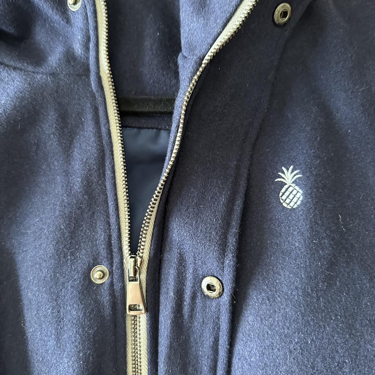 *FREE SHIP* Qilo Poly-Wool Navy and Gray Colorblock... - Depop