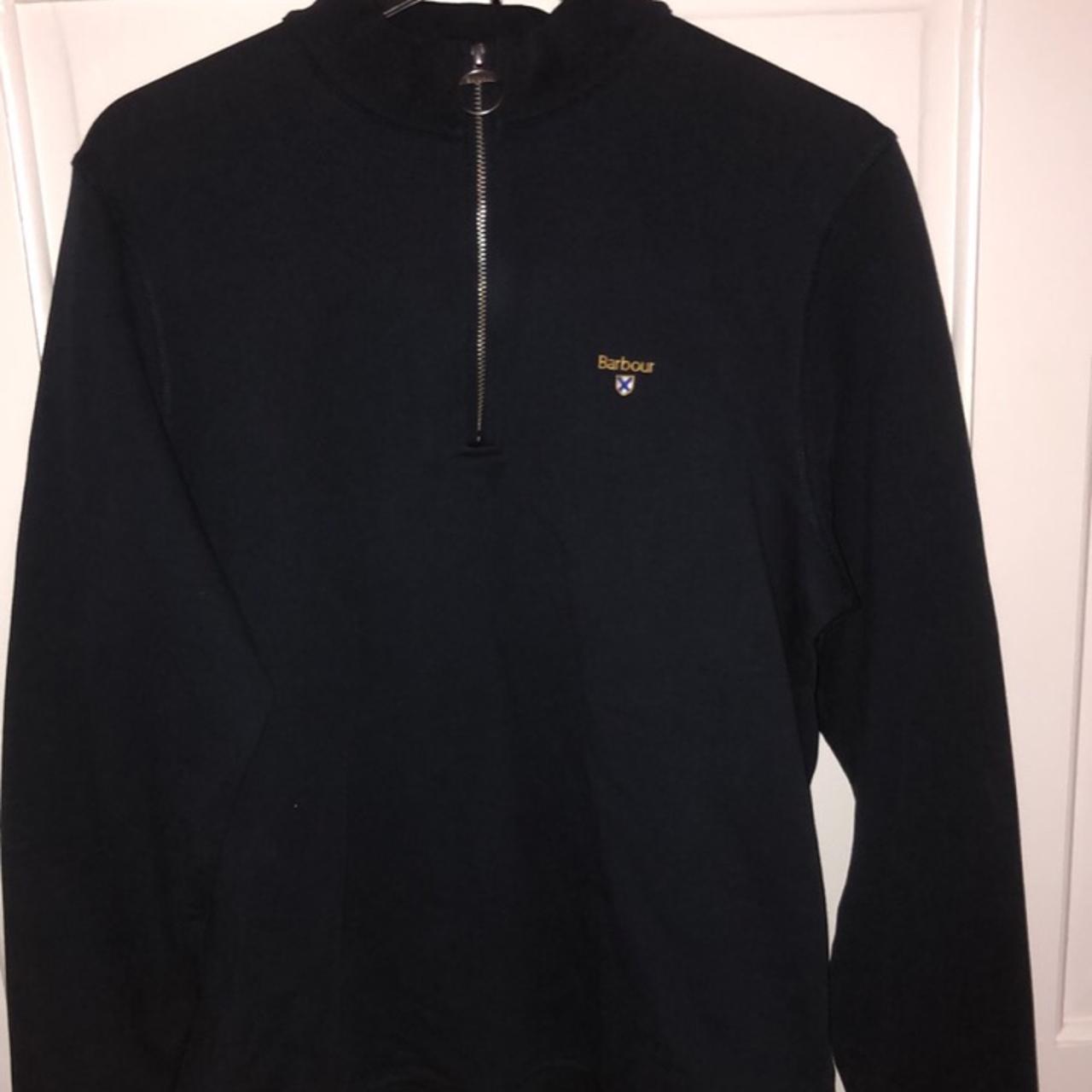 Barbour Zip Sweatshirt.🌟 Navy Size M📌 Condition... - Depop