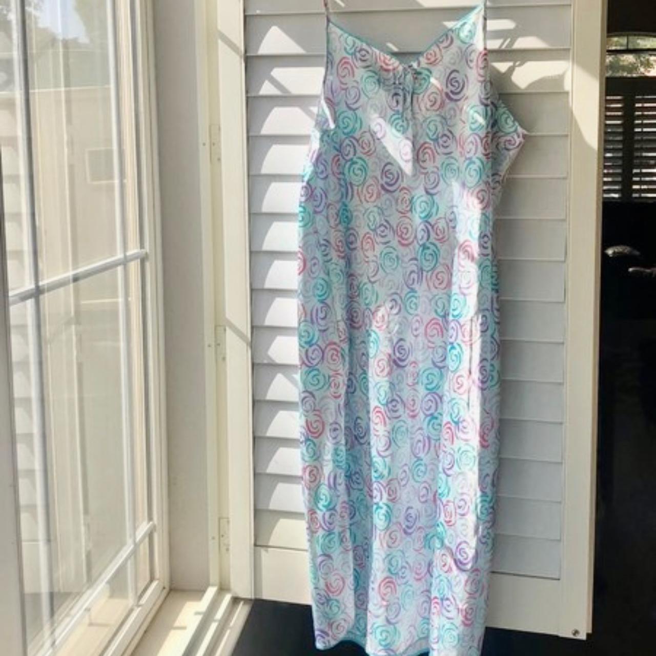 Fun swirly print slip dress Fun print swirly pink... - Depop