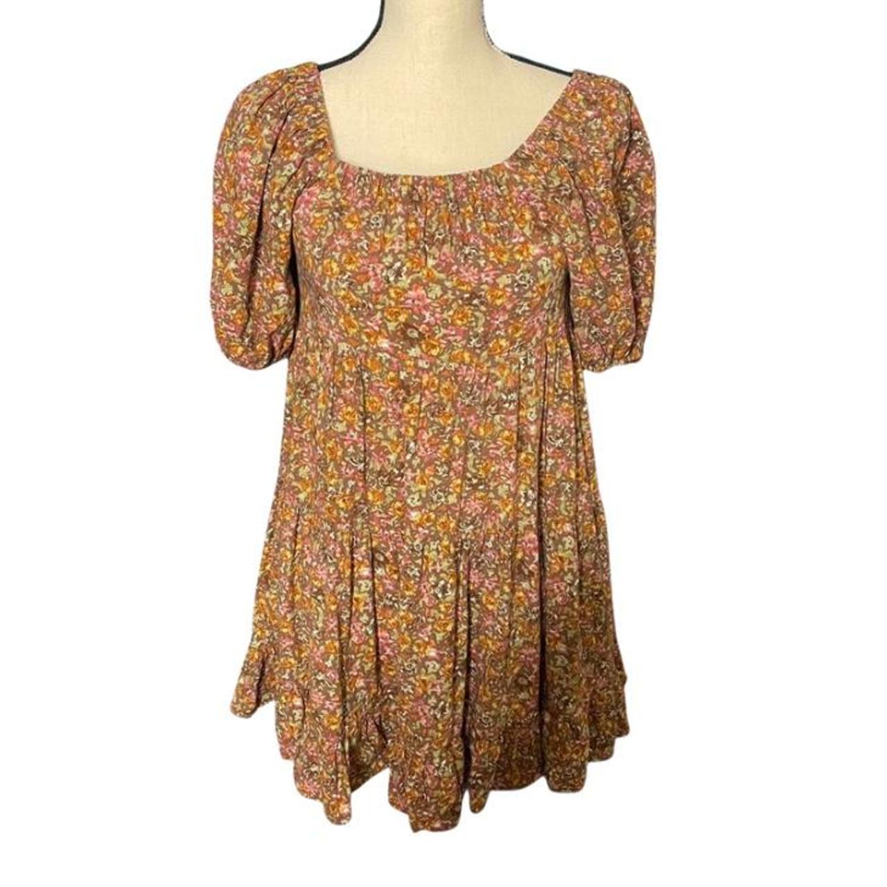 COTTAGE CORE PRAIRIE BOHO FLOWY DRESS excellent... - Depop