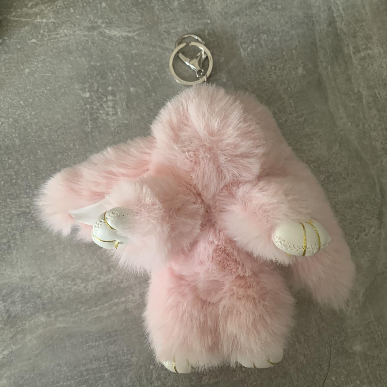 Fluffy Bunny Keyring🐇 Perfect condition👌🏼 #keyring... - Depop