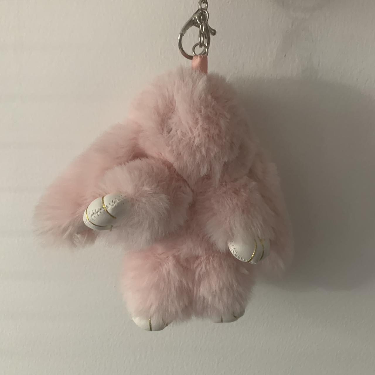 Fluffy Bunny Keyring🐇 Perfect condition👌🏼 #keyring... - Depop